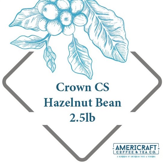 CrownCS Hazelnut Bean 2.5lb – Americraft Coffee and Tea Company
